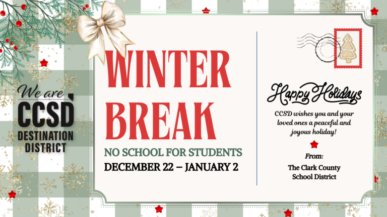 Winter Break - Classes Resume Monday, Jan. 5 - CCSD Newsroom